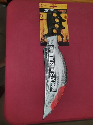 Bloody Zombie Slayer Knife Halloween Killer Prop Accessory Walking Dead ...