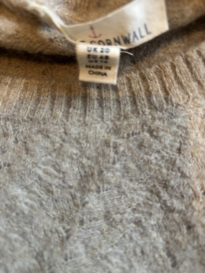 Seasalt Cornwall Dove Tail Beige Camel Sleeveless Top Vest Winter ...