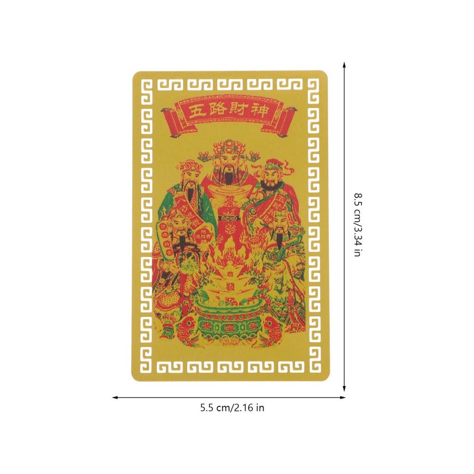 Chinese Amulet Card Protection Card The God Of Fortune Card Auspicious ...