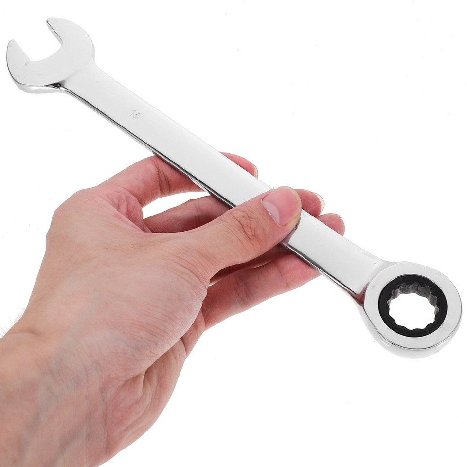 2pcs Dual 16mm Ratchet Wrench Metal Universal Ratcheting Repair Tool ...