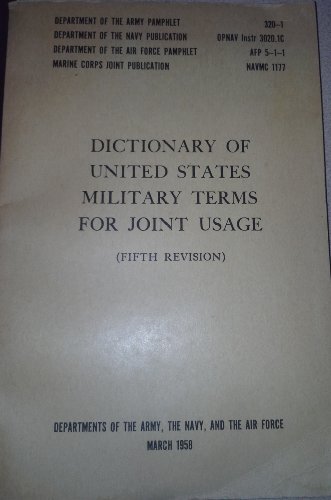 Dictionary Of United States Military Terms For Joint Usage | eBay