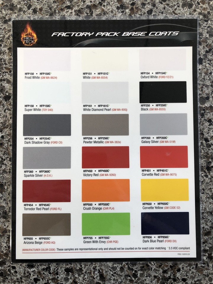 GM / Chevrolet WA9260/u9260/9260 Victory Red Automotive Basecoat paint ...