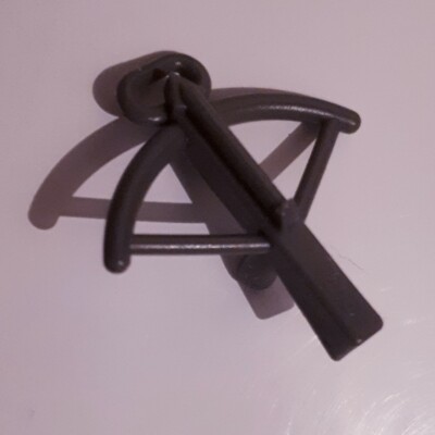 Lego 2570 - Arbalète grise - Minifigure, Weapon Crossbow - Dark grey ...