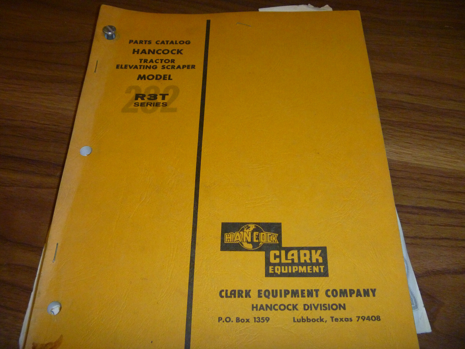 Clark Hancock 282 Tractor Elevating Scraper R3T Parts Catalog Manual | eBay
