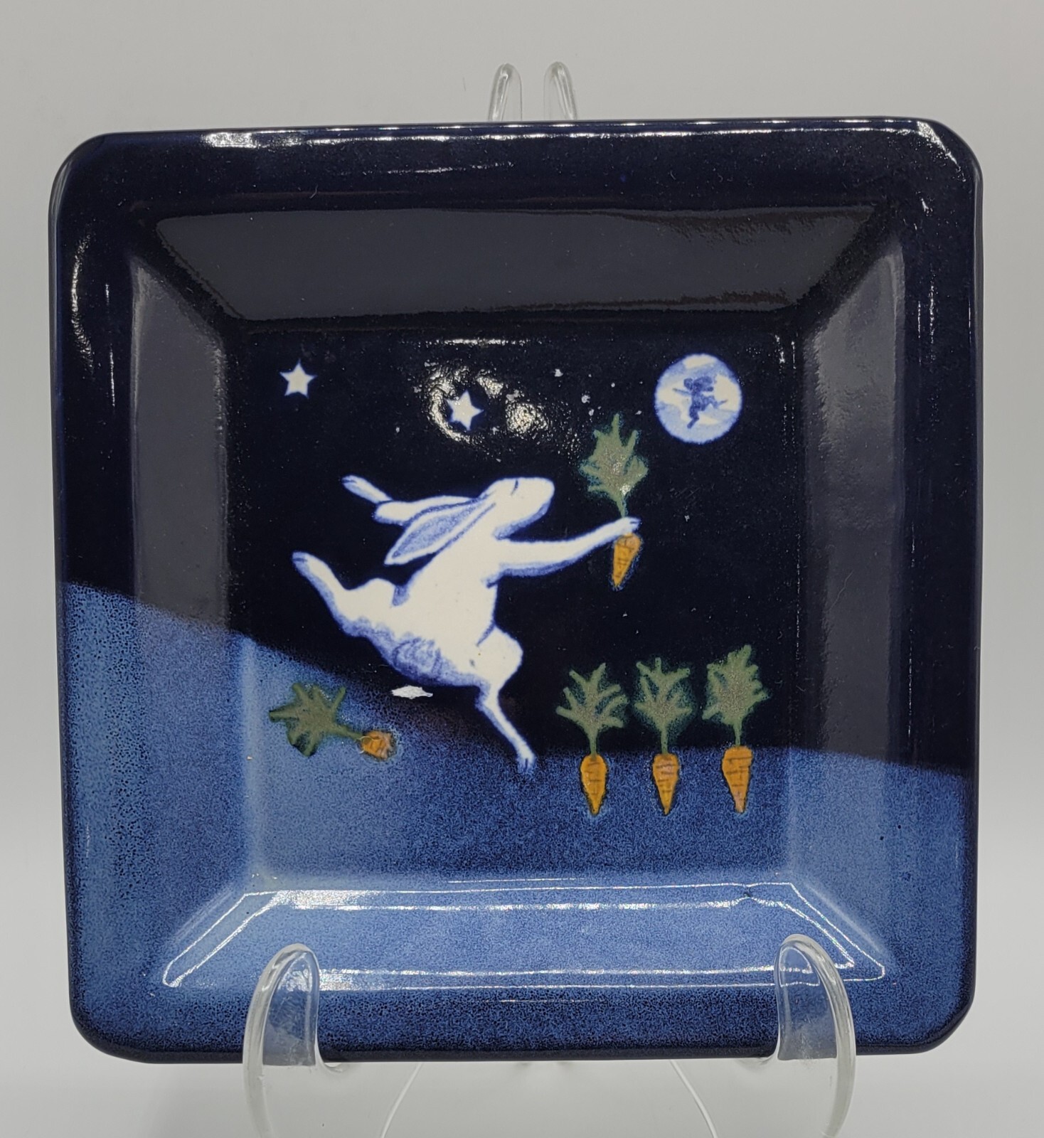 Karen Howell Legend of the Rabbit Dancing Moon Bunny Plate, 1987 | eBay