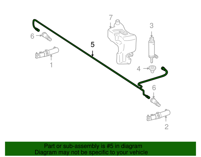 MERCEDES Mercedes-Benz OEM S550 Washer Headlight Head Light Hose ...