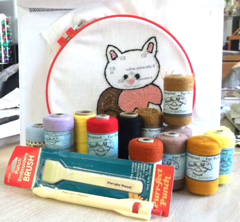 Punch Craft Needle Magic Acrylic Thread Pen Brush 12 Spools Partial ...