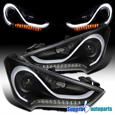 Fits 2012-2017 Hyundai Veloster Projector Headlights Sequential LED ...