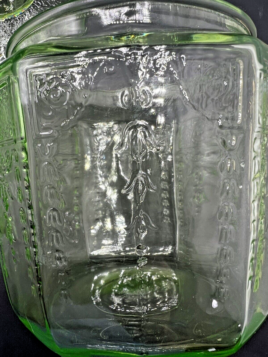 Green Depression Glass Princess Pattern