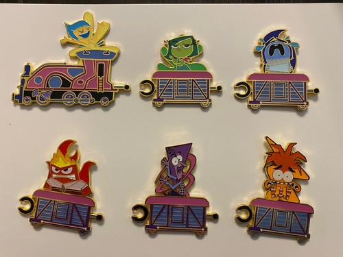 Disney Pixar Inside Out 2 Enamel Pins Set 6 Pin Emotion Train Complete ...