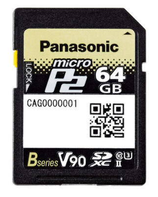 Panasonic AJ-P2M064BG 64 GB Class 10/UHS-II (U3) microP2 - 90 MB/s ...