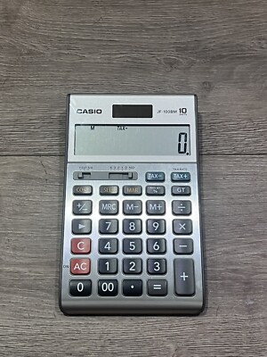 NIB Casio JF-100BM 10-Digit Solar Desktop Calculator Gray 750309 ...