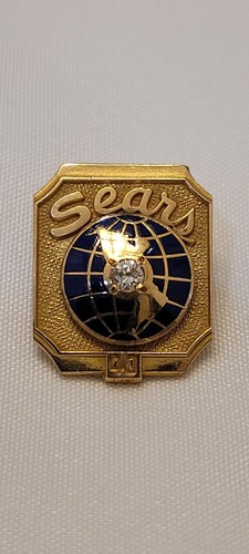 Sears 40 Year Service Anniversary Pin 10K Gold Rare | eBay