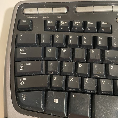 Microsoft Natural Ergonomic Keyboard 4000 v1.0 KU-0462 USB w/ Front ...