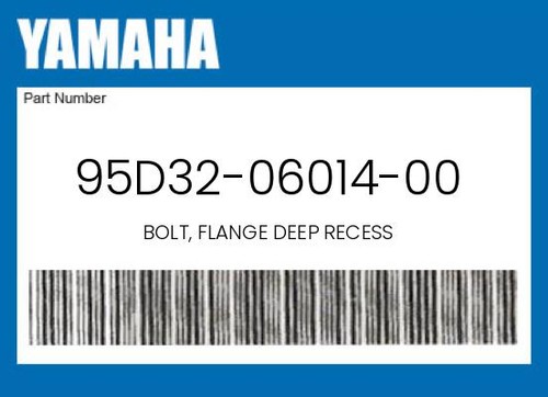 Yamaha Genuine Bolt, Flange Deep Recess - 95D32-06014-00 | eBay