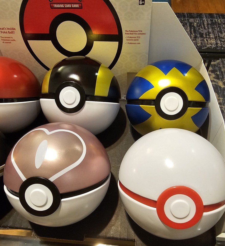 Pokemon Empty Poke Ball Tin Set of 6 With Display - LOVE ULTRA GREAT ...