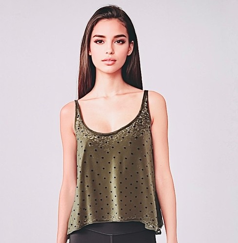 Chaser Distressed Polka Dot Tank Top - Medium | eBay