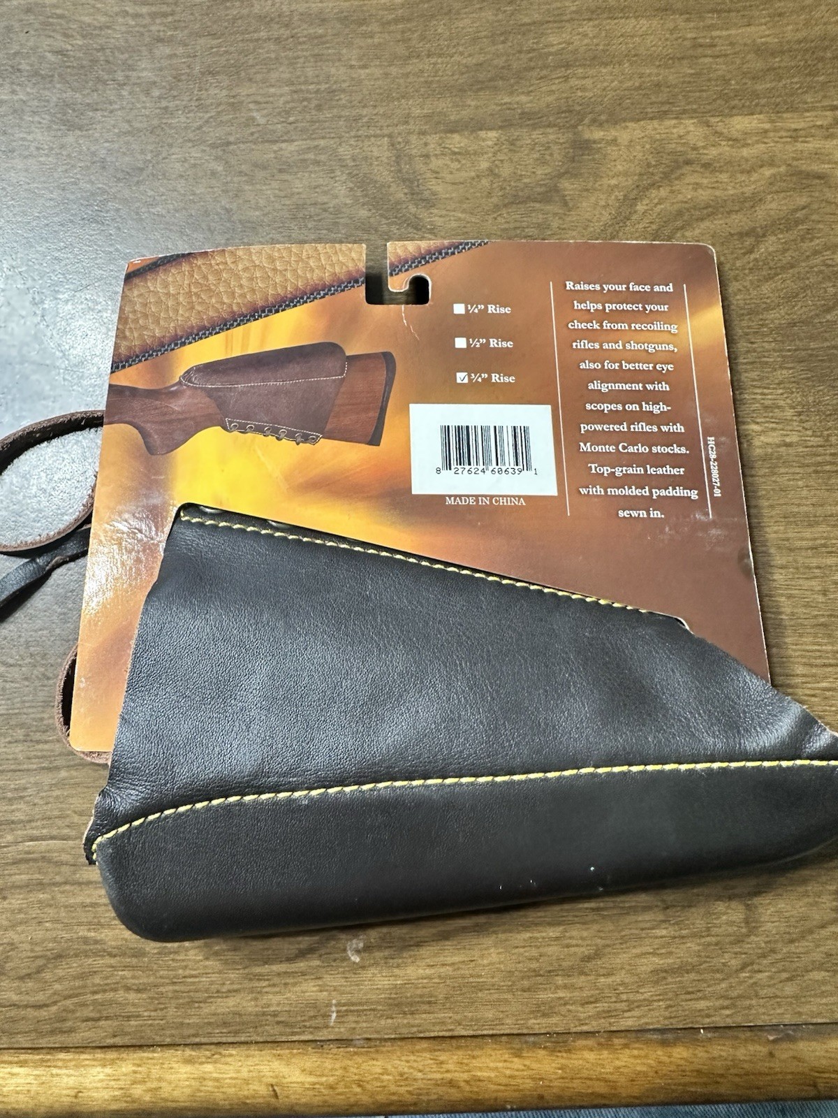 NOS Cabelas Leather Shotgun Or Rifle 3/4” Rise Leather Cheek Pad | eBay