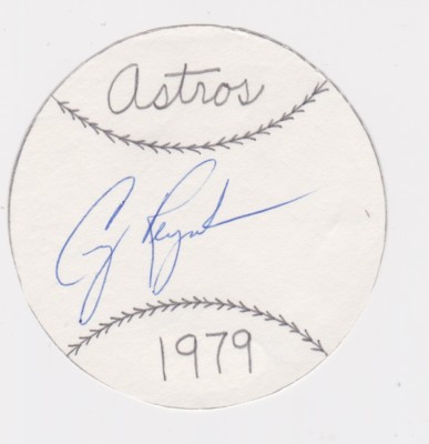 CRAIG REYNOLDS SIGNED ASTROS 3" BASEBALL DISC AUTO AUTOGRAPH DATED 1979 ...