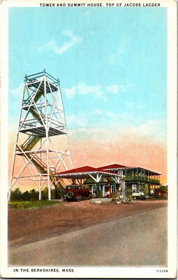 Tower and Summit House, Top of Jacob's Ladder Berkshires MA Vintage ...