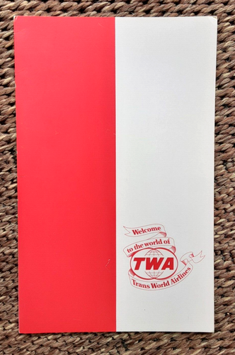 VINTAGE Trans-World Airlines / TWA Airlines In-Flight Menu, Red and ...