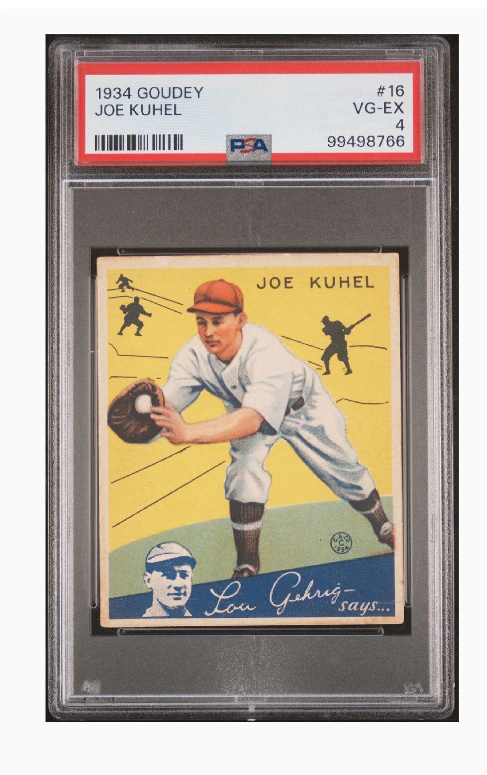 1934 Goudey Baseball #16 Joe Kuhel PSA VG EX 4 !!! | eBay