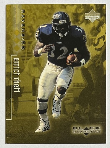 Errict Rhett 1998 Black Diamond Rookies Triple #8 /1500 Ravens Parallel ...