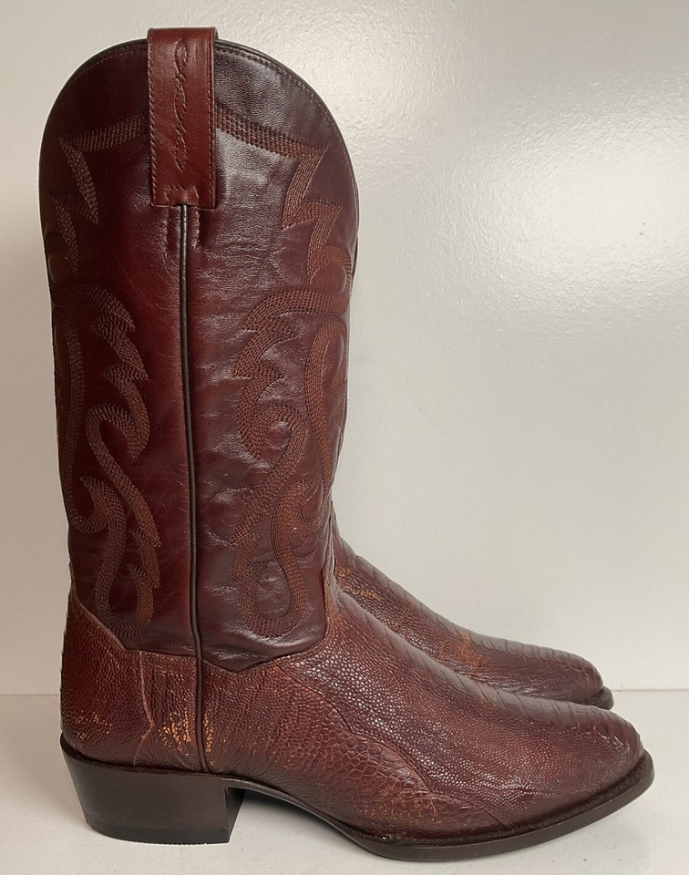 Dan Post Exotic Ostrich Leg Cowboy Boots 10 D | eBay