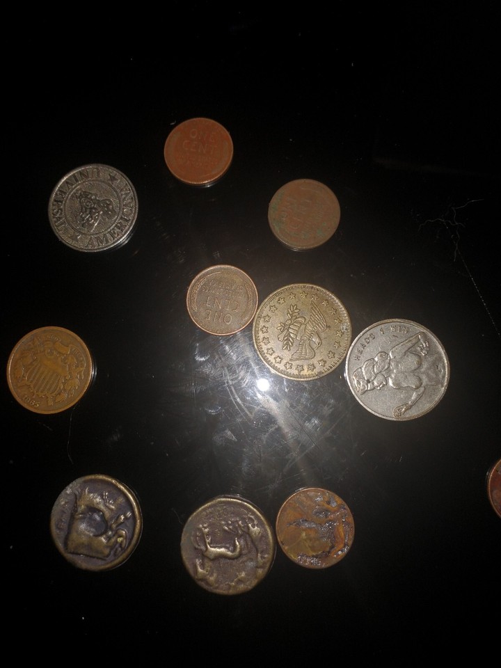 Very old coins with a very old dollar bill . Not asking much in good ...