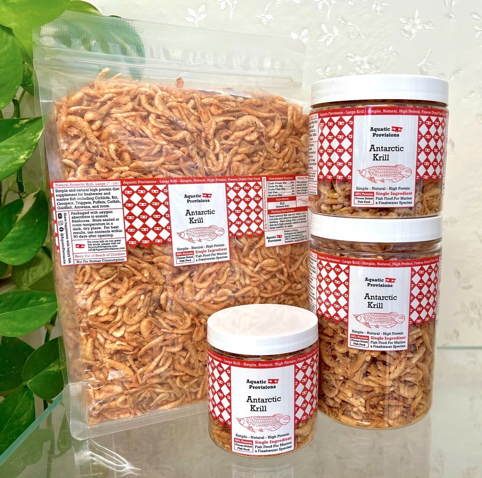 Antarctic Krill Freeze Dried Fish Food Jumbo Bulk Bags 12 oz - 3 lb. | eBay