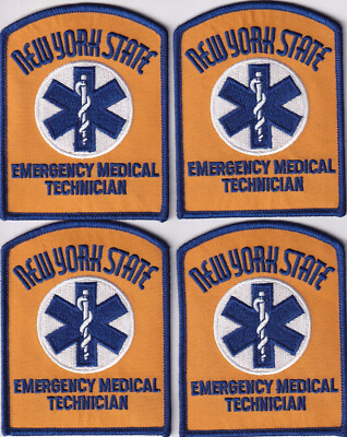 4 New York State Emergency Medical Technician Summer Gold patches EMS ...