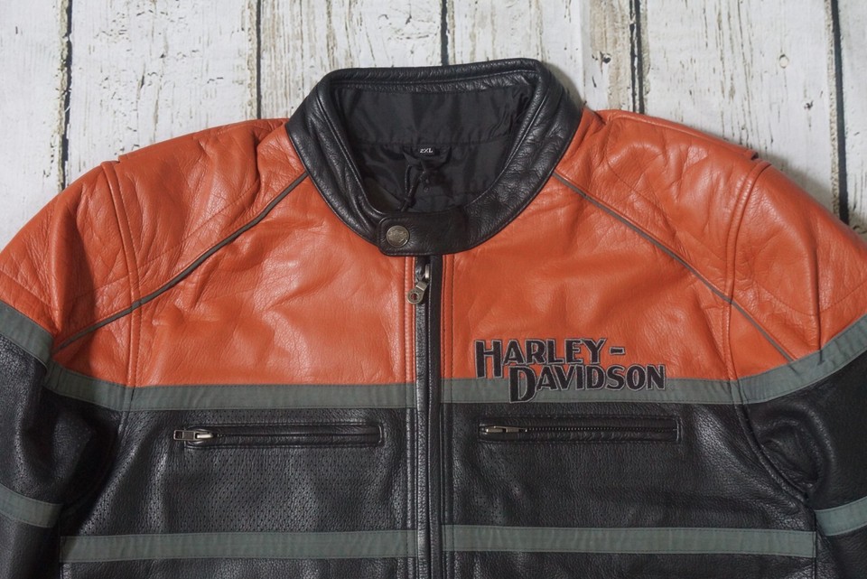 Harley Davidson Men's Cluster Classic Bar&Shield Leather Jacket 2XL ...