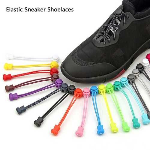 1Pair Elastic shoelaces lock laces no tie triathlon jogging elasticated ...