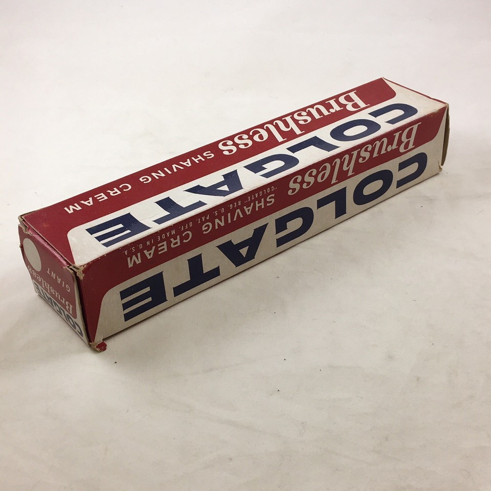 Vintage 1950's Colgate Brushless Shaving Cream New Old Stock Giant 4.75 ...
