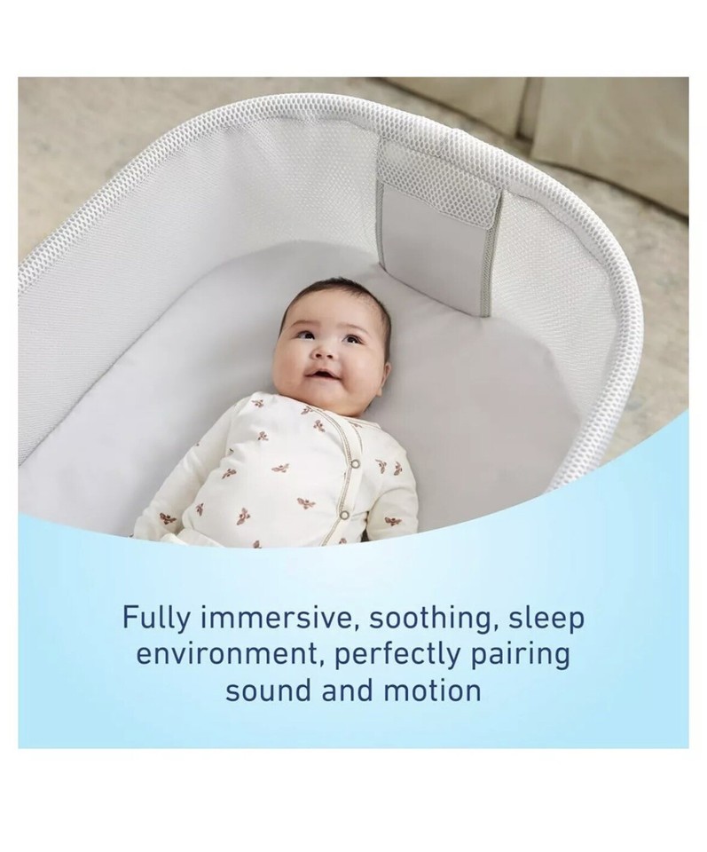 Graco SmartSense Soothing Baby Bassinet Synchronized Sound and Motion ...