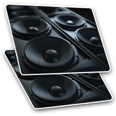 2 x Rectangle Stickers 10 cm - Awesome Music Speakers DJ #14351 | eBay UK