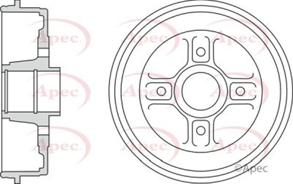 Brake Drum Rear Aim Fits Nissan Micra Note Renault Clio Modus ...