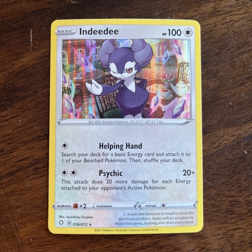 Indeedee 56/72 Shining Fates Holo Rare Pokemon Card 2021 | eBay