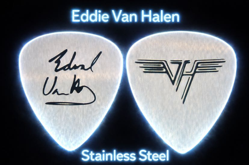 Eddie Van Halen - Steel Guitar Pick - 0.3mm Necklace - RARE!!! | eBay