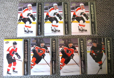 PHILADELPHIA FLYERS 7-CARD LOT 2021-22 UD Young Guns LACZYNSKI/ALLISON ...