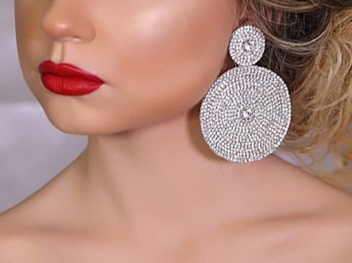 Handmade Exclusive Round Shape Crystal Earrings | eBay