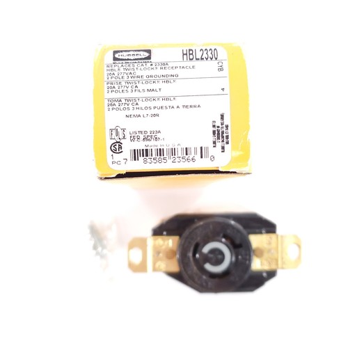 Hubbell HBL2330 Twist Lock Receptacle 20 A 277 V 2 Pole 3 Wire | eBay
