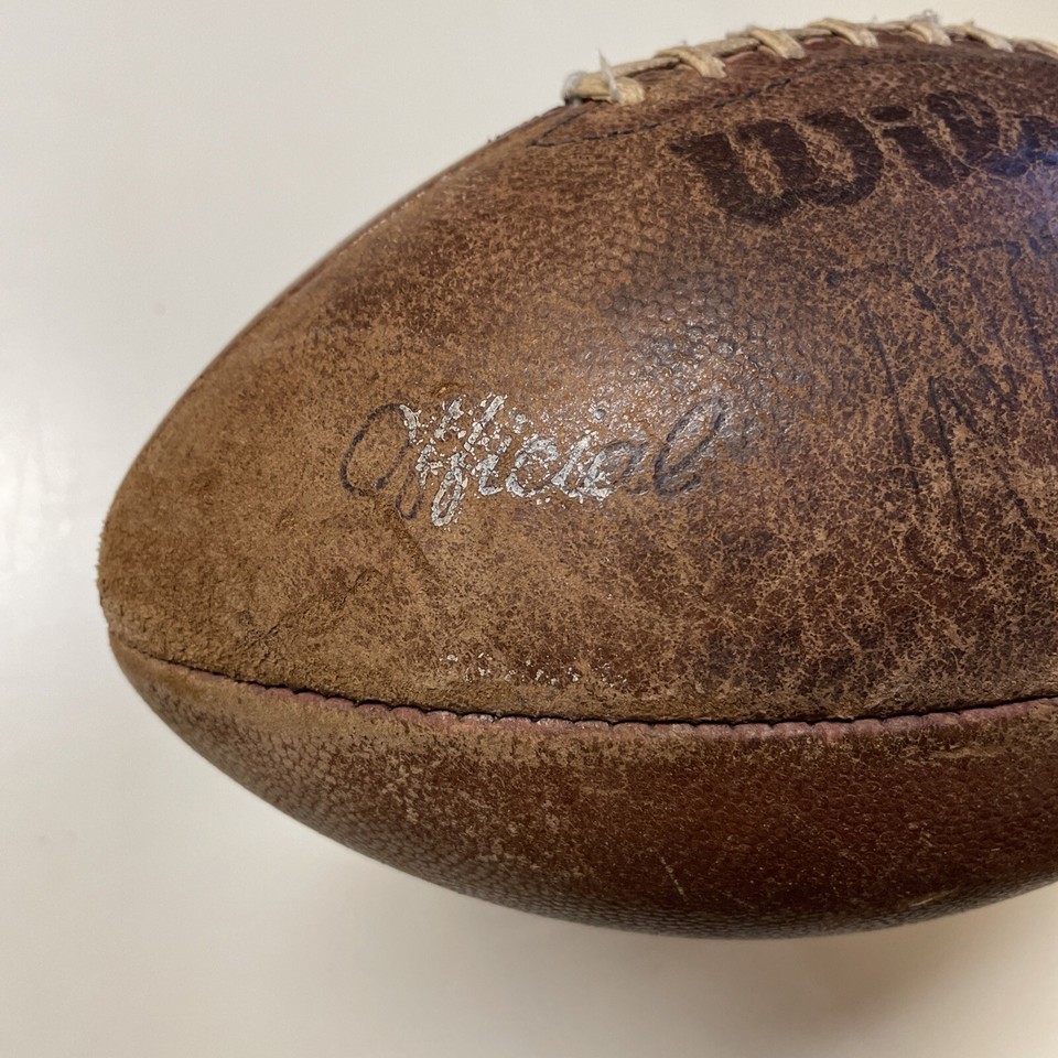 Leather Football Wilson NFL Ball Pete Rozelle Vintage Official USA | eBay