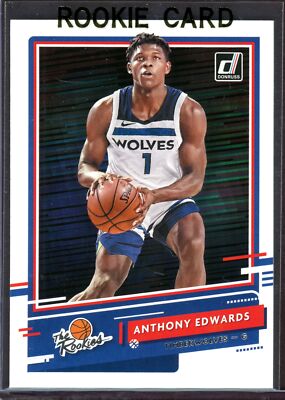 ANTHONY EDWARDS ~ 2020-21 Donruss The Rookies Basketball Rookie Card RC ...