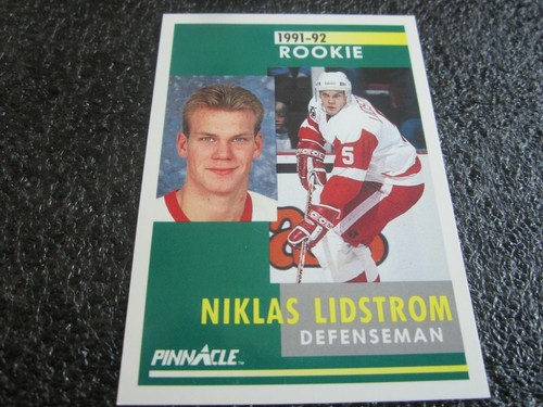 1991-92 SCORE PINNACLE NHL ROOKIE CARD NIKLAS LIDSTROM RED WINGS #320 ...