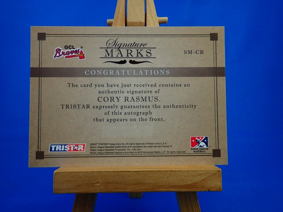 Cory Rasmus TriStar 2007 Signature Marks Autograph Auto | eBay