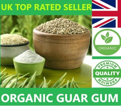 ORGANIC GUAR GUM E412 Premium Vegan Food Grade Thickener Stabiliser ...
