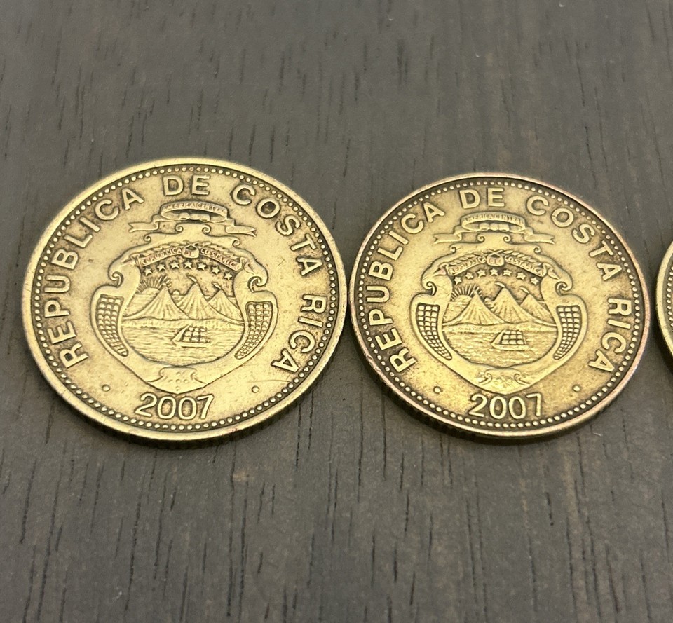 Costa Rica Money - Lot of 4 Costa Rican Colones Coins | eBay