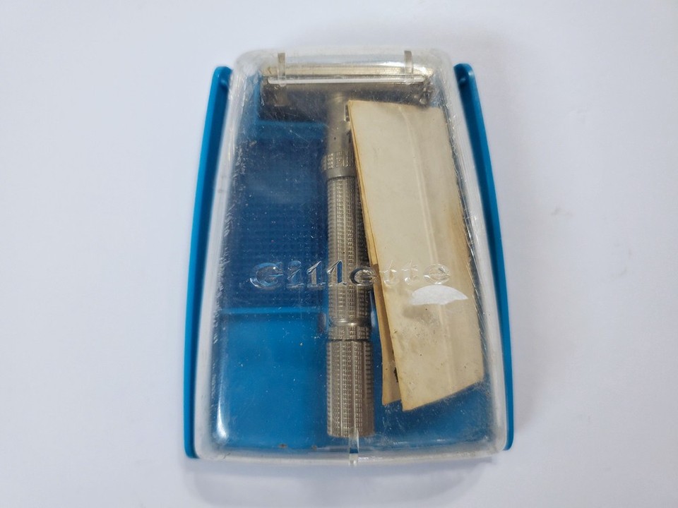 Vintage 1964 GILLETTE Slim Adjustable Razor w/ Original Case & Paper ...