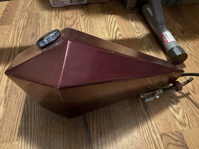 Vintage Old School Coffin Tank, Motorcycle Chopper Bobber, Gas / Fuel ...